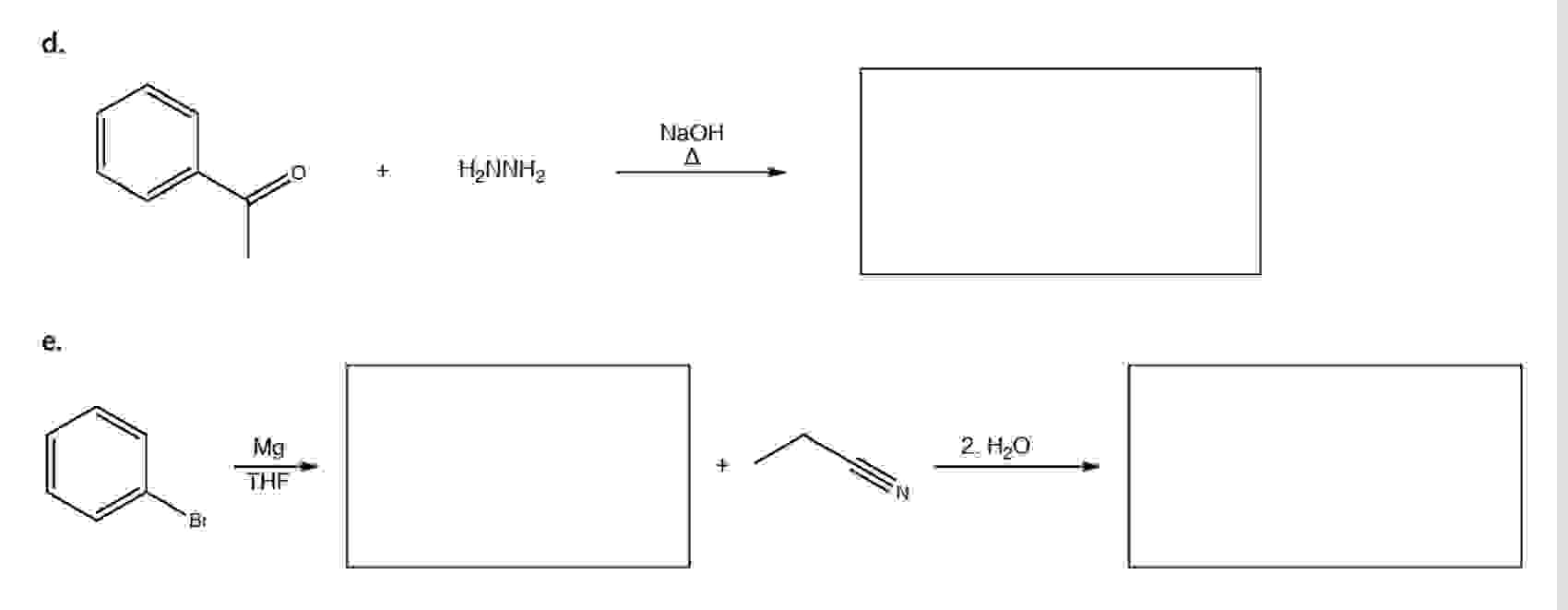 Solved Draw products of each of the following reactions in | Chegg.com