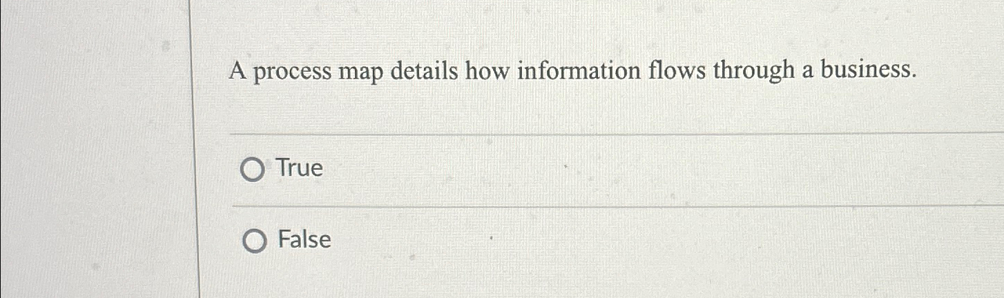 Solved A process map details how information flows through a | Chegg.com