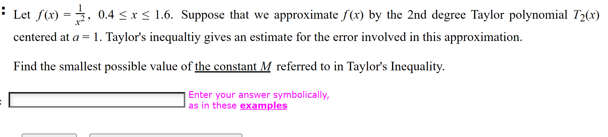 Solved : Let f(x)=1x2,0.4≤x≤1.6. ﻿Suppose that we | Chegg.com