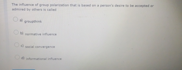 Solved The influence of group polarization that is based on | Chegg.com
