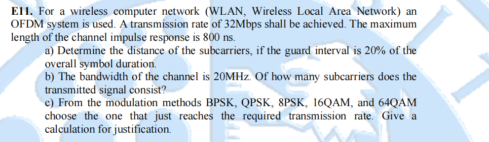 Solved For a wireless computer network (WLAN, ﻿Wireless | Chegg.com