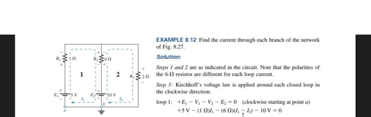 Solved EXAMPLE 8.12 ﻿Find the current through each branch of | Chegg.com