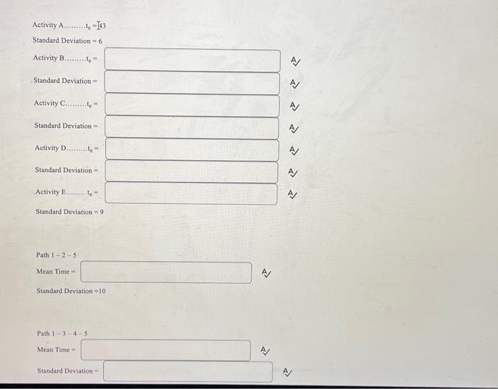 Solved Given the Activity on Arrow Diagram and the data | Chegg.com