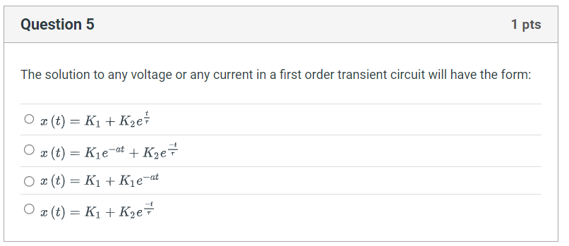 Solved Question 51 ﻿ptsThe solution to any voltage or any | Chegg.com