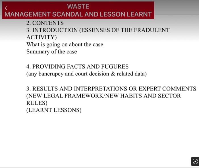 Solved 4. PROVIDING FACTS AND FUGURES (any bancrupcy and | Chegg.com