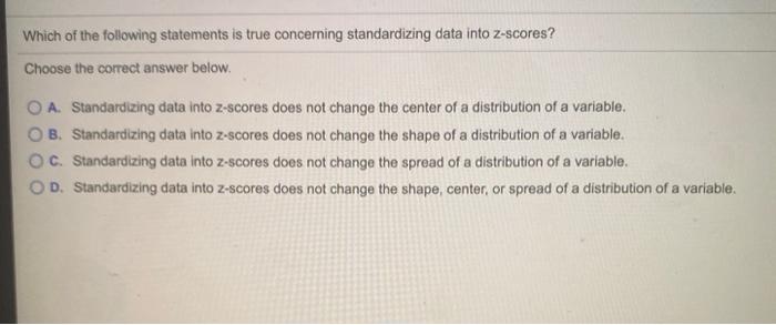 Solved Which of the following statements is true concerning | Chegg.com