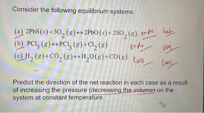 Solved Consider the following equilibrium systems: (a) | Chegg.com