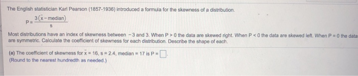 Solved The English statistician Karl Pearson (1857-1936) | Chegg.com
