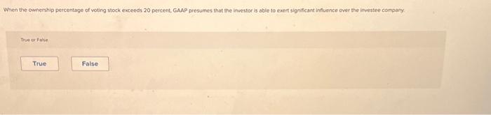 Solved When the ownership pertentsge of voting stock exceods | Chegg.com