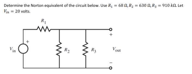 Solved Determine the Norton equivalent of the circuit below. | Chegg.com