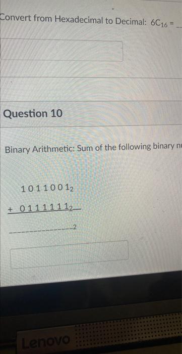 Solved Convert from Hexadecimal to Decimal: 6C16= Question | Chegg.com