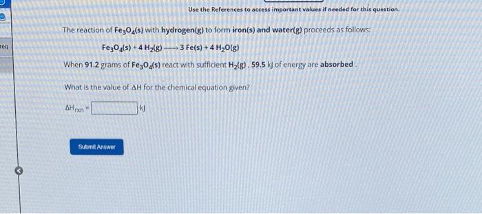 Solved req Use the References to access important values if | Chegg.com