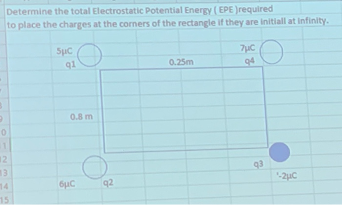 Solved Determine the total Electrostatic Potential Energy | Chegg.com