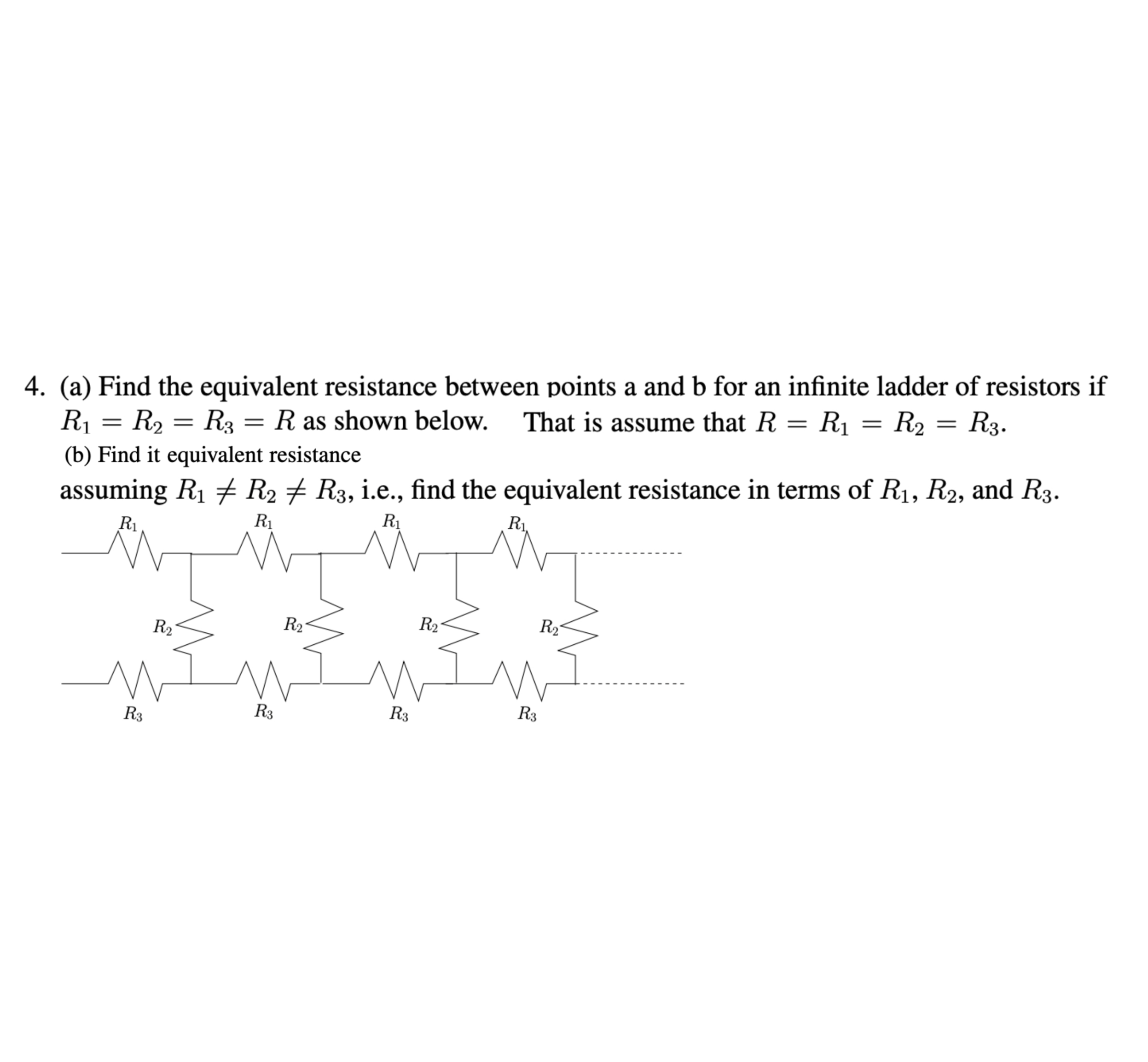 Solved (a) ﻿Find the equivalent resistance between points a | Chegg.com