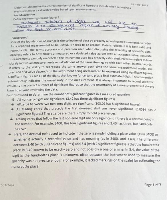 number of significant figures. When adding and | Chegg.com