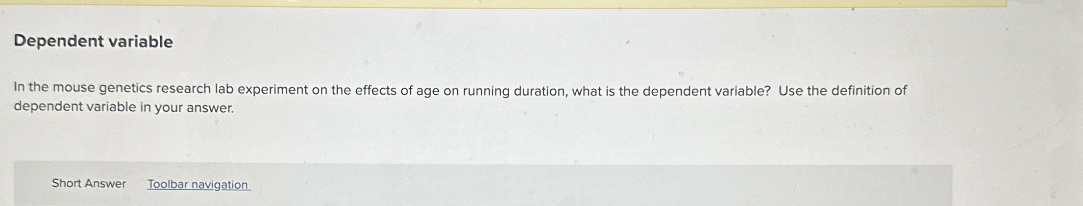 Solved Dependent variableIn the mouse genetics research lab | Chegg.com