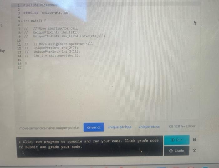 Solved Unique pointer The mantra of the unique pointer is | Chegg.com