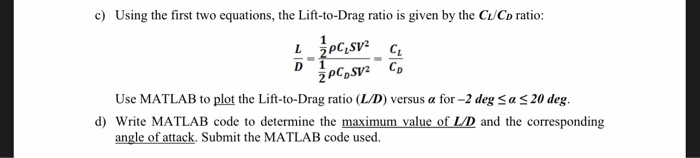 Solved Problem 8: Lift and Drag on Airfoil The following | Chegg.com