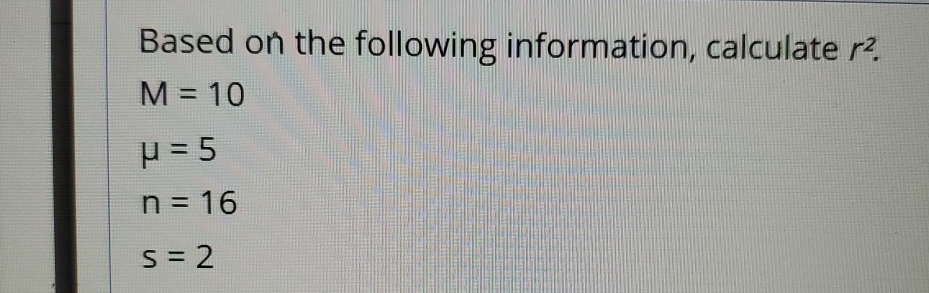 Solved Based on the following information, calculate | Chegg.com