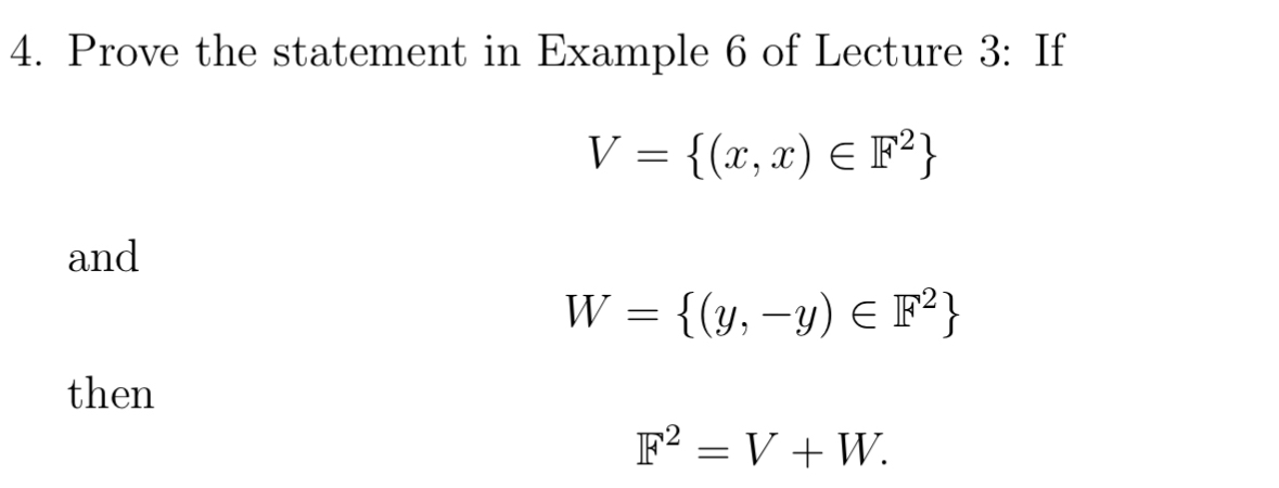 Solved Prove the statement in Example 6 ﻿of Lecture 3: | Chegg.com