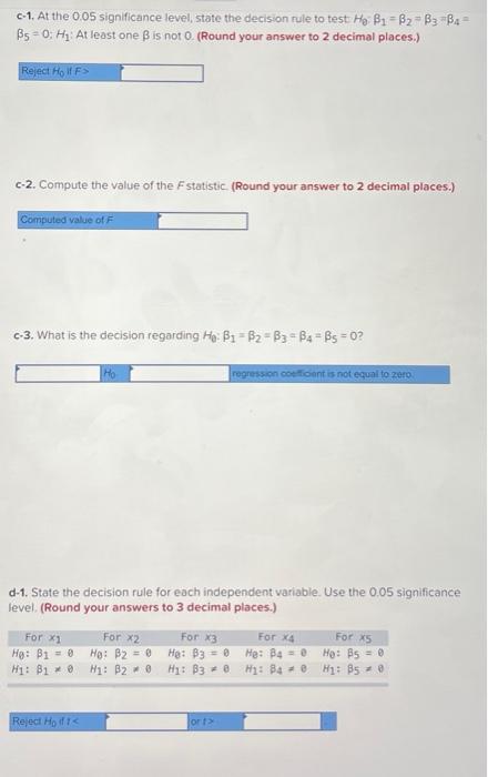 Solved The following regression output was obtained from a | Chegg.com