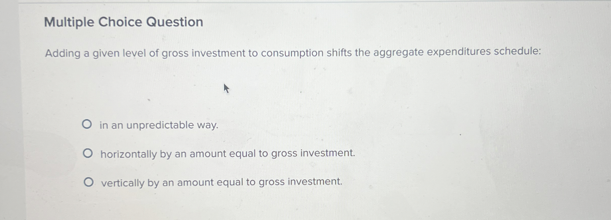 Solved Multiple Choice QuestionAdding a given level of gross | Chegg.com