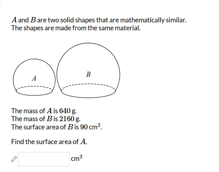 Solved A and B ﻿are two solid shapes that are mathematically | Chegg.com
