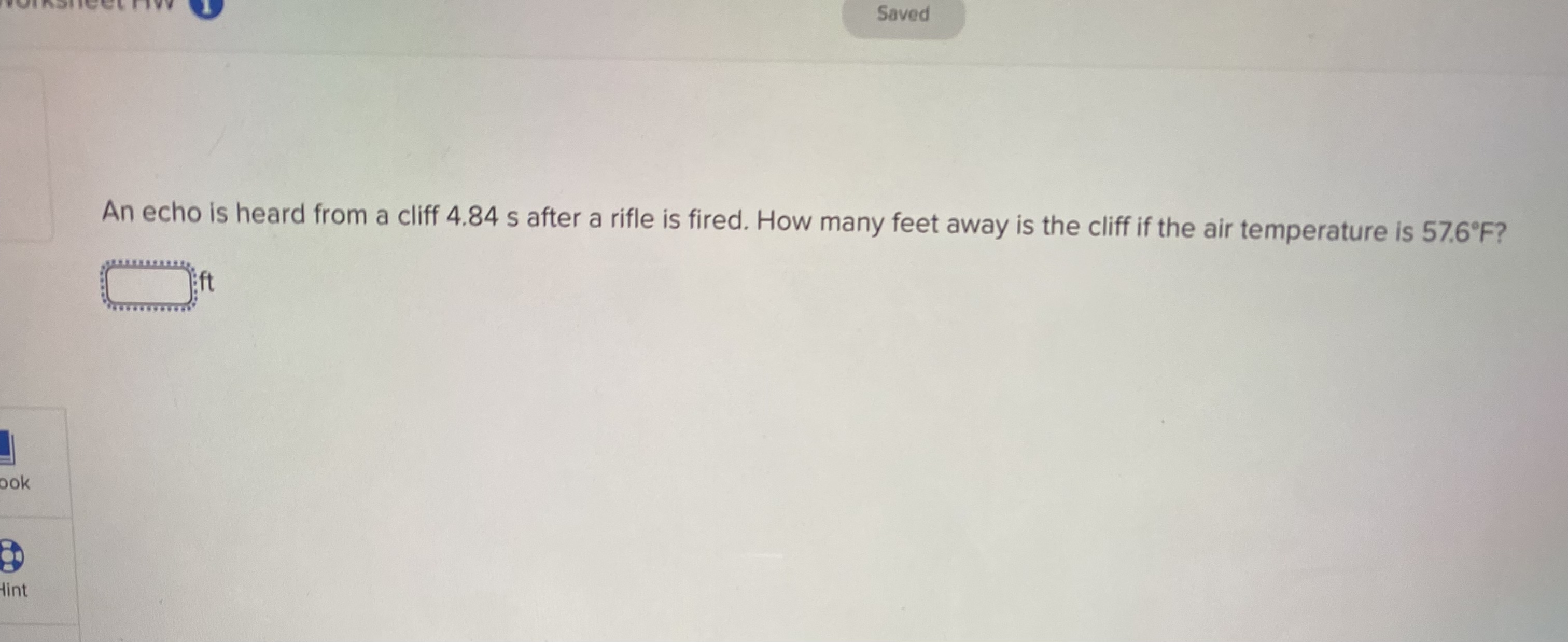 Solved How to solve An echo is heard from a cliff 4.84 ﻿s | Chegg.com