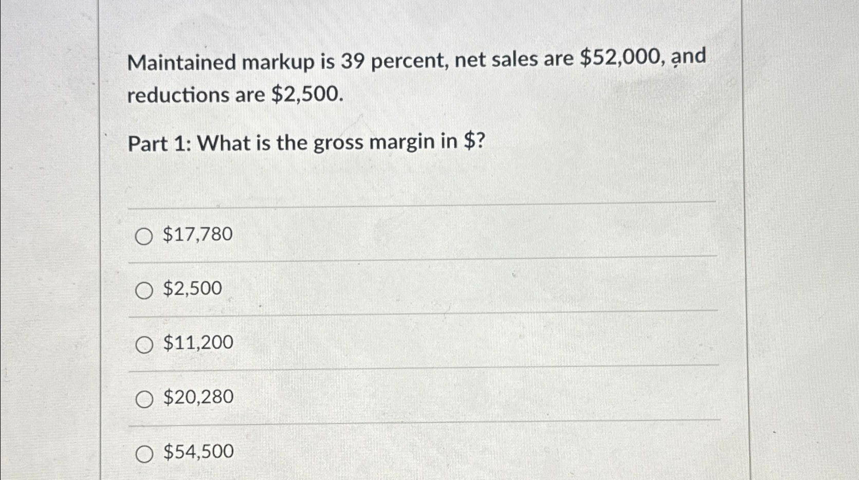 Solved Maintained markup is 39 ﻿percent, net sales are | Chegg.com