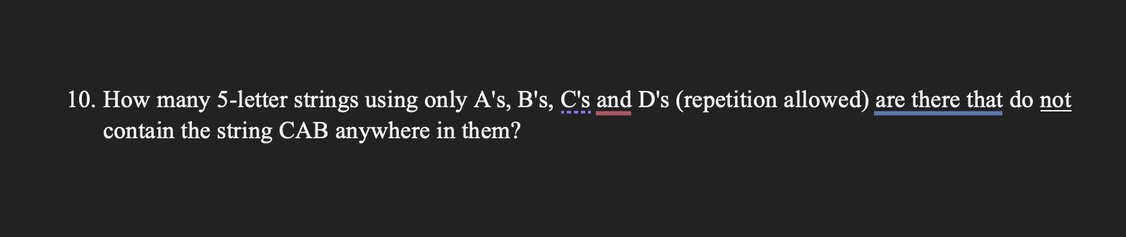 How Many 5 Letter Strings Using Only As ﻿bs ﻿cs 