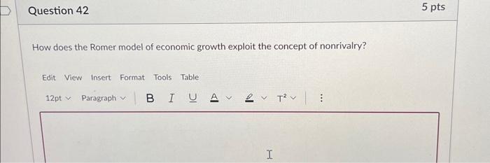 Solved How does the Romer model of economic growth exploit | Chegg.com