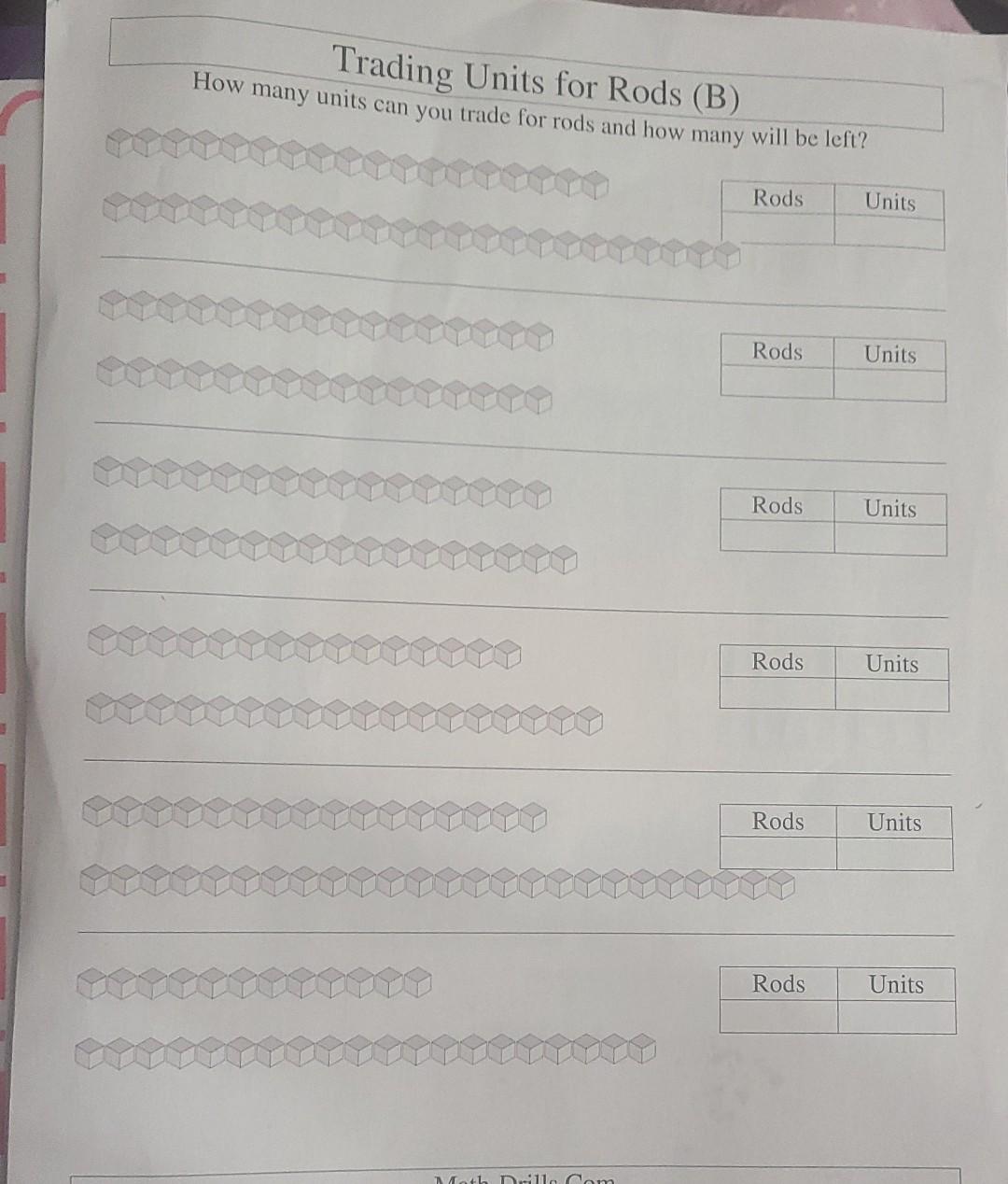 Solved Trading Units for Rods (A) How many units can you | Chegg.com