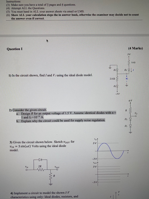 Solved Instructions: (3) Make sure you have a total of 5 | Chegg.com
