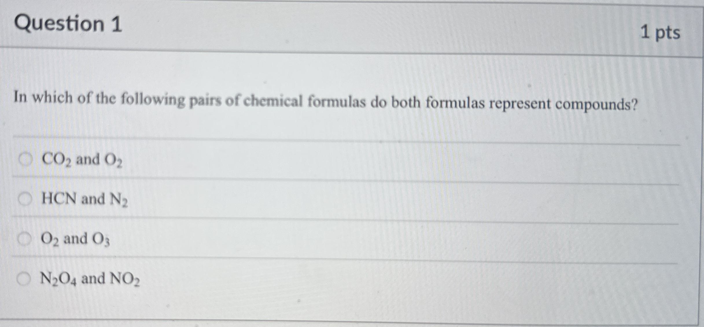 Solved Question 11 ﻿ptsIn which of the following pairs of | Chegg.com
