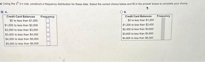 Solved a) Using the 2k≥n rule, construct a frequency | Chegg.com