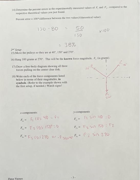Solved a Force Vectors Purpose: To study force vectors in | Chegg.com