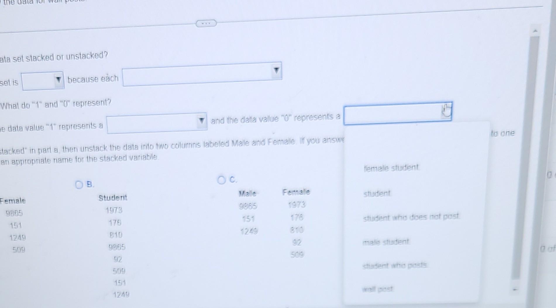 Solved > > > A student shared data from the StatCrunch | Chegg.com