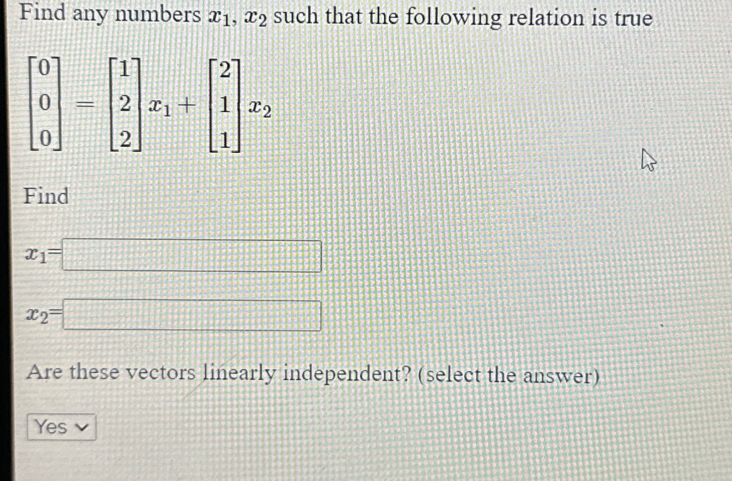 Solved Find any numbers x1,x2 ﻿such that the following | Chegg.com