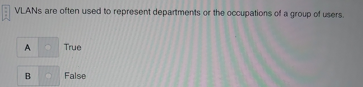 Solved VLANs are often used to represent departments or the | Chegg.com