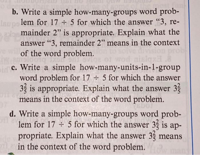 Solved 5. a. Write a simple how-many-units-in-1-group word | Chegg.com