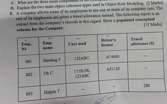 D. Explain the two main object reference types used | Chegg.com