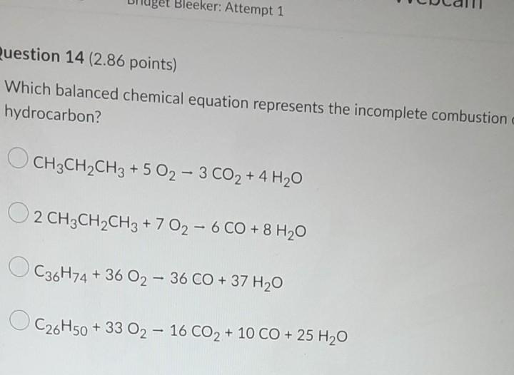 Solved get Bleeker: Attempt 1 Question 14 (2.86 points) | Chegg.com