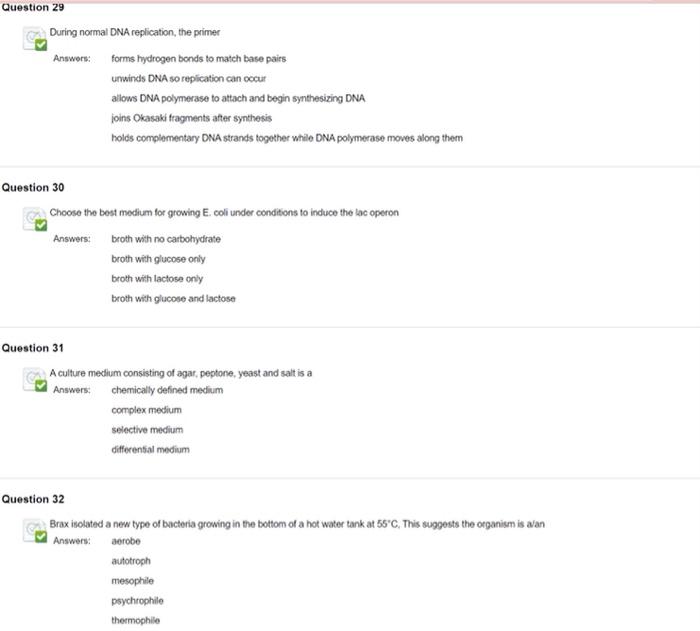 Solved Question 29 During normal DNA replication, the primer | Chegg.com