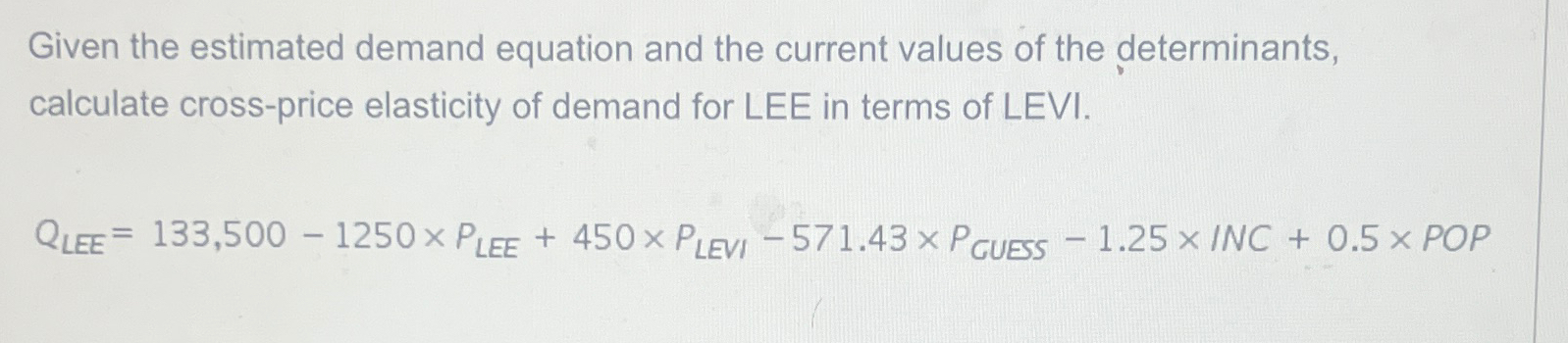 Solved Given the estimated demand equation and the current | Chegg.com