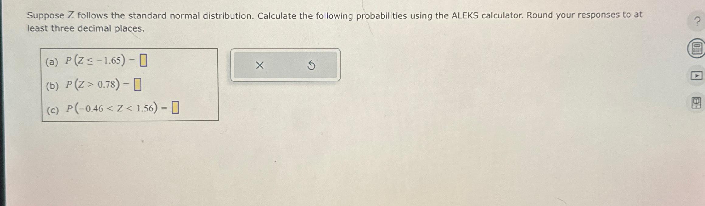 Solved Suppose Z ﻿follows the standard normal distribution. | Chegg.com