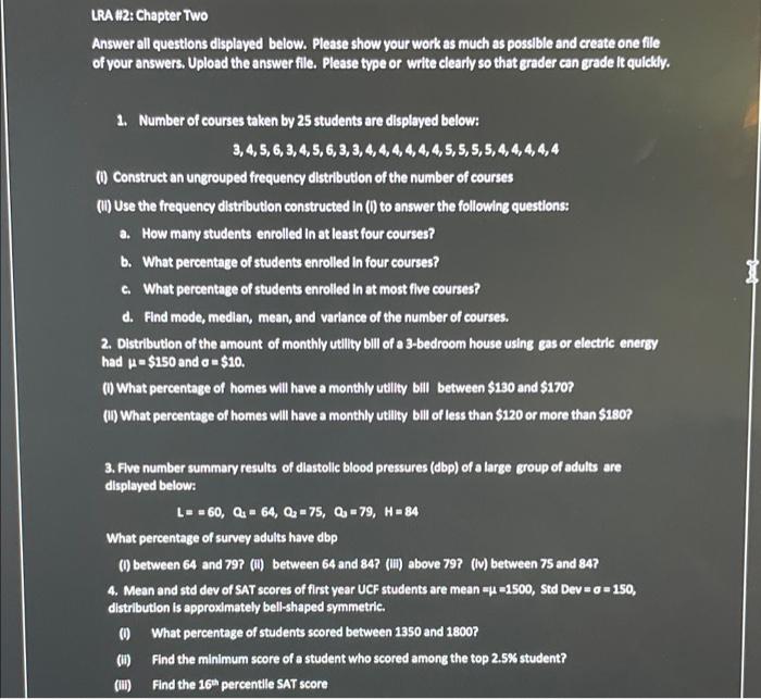 Solved LRA #2: Chapter Two Answer all questions displayed | Chegg.com