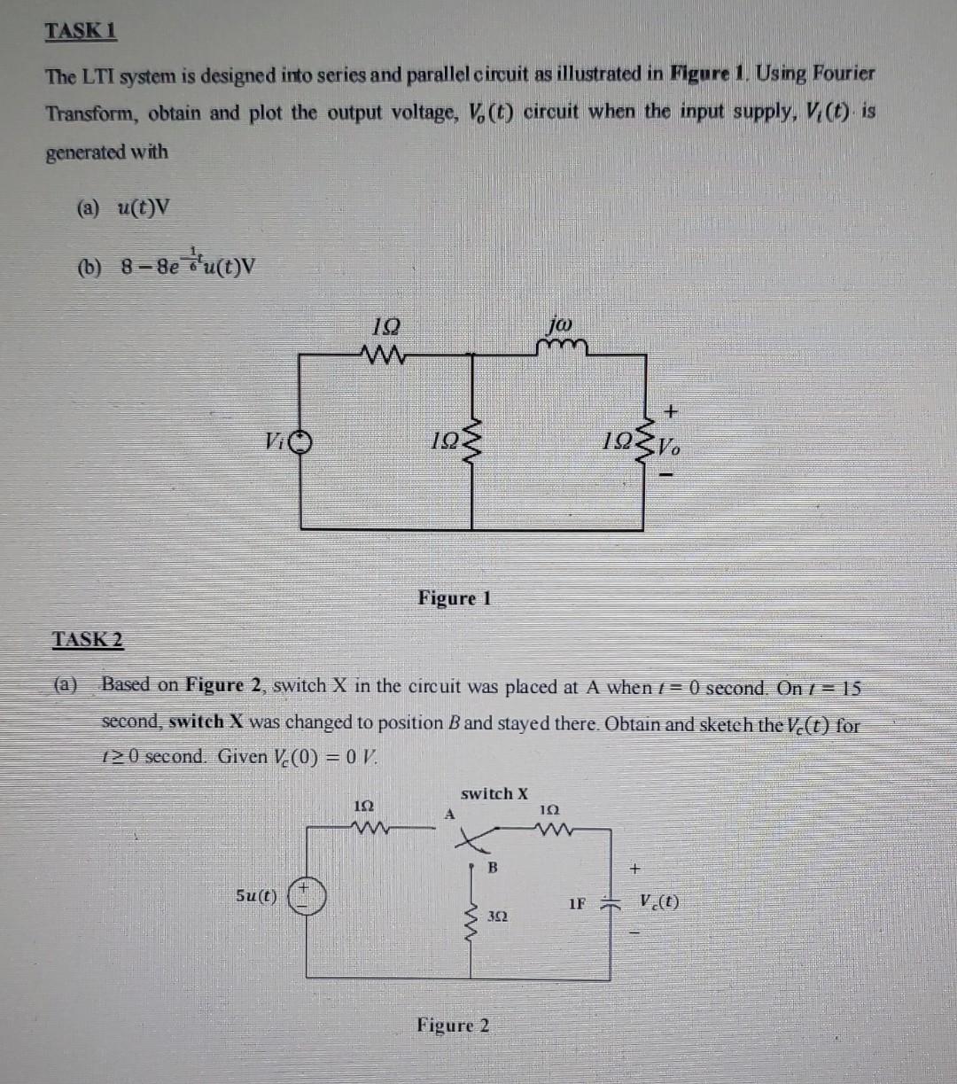 Solved TASK 1 The LTI system is designed into series and | Chegg.com