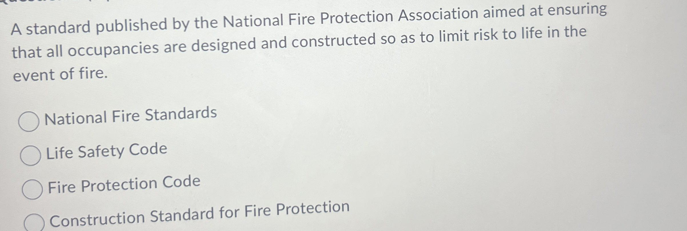 A standard published by the National Fire Protection | Chegg.com