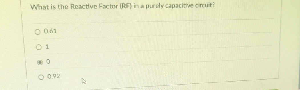 Solved In an AC circuit the measure of reactive power | Chegg.com