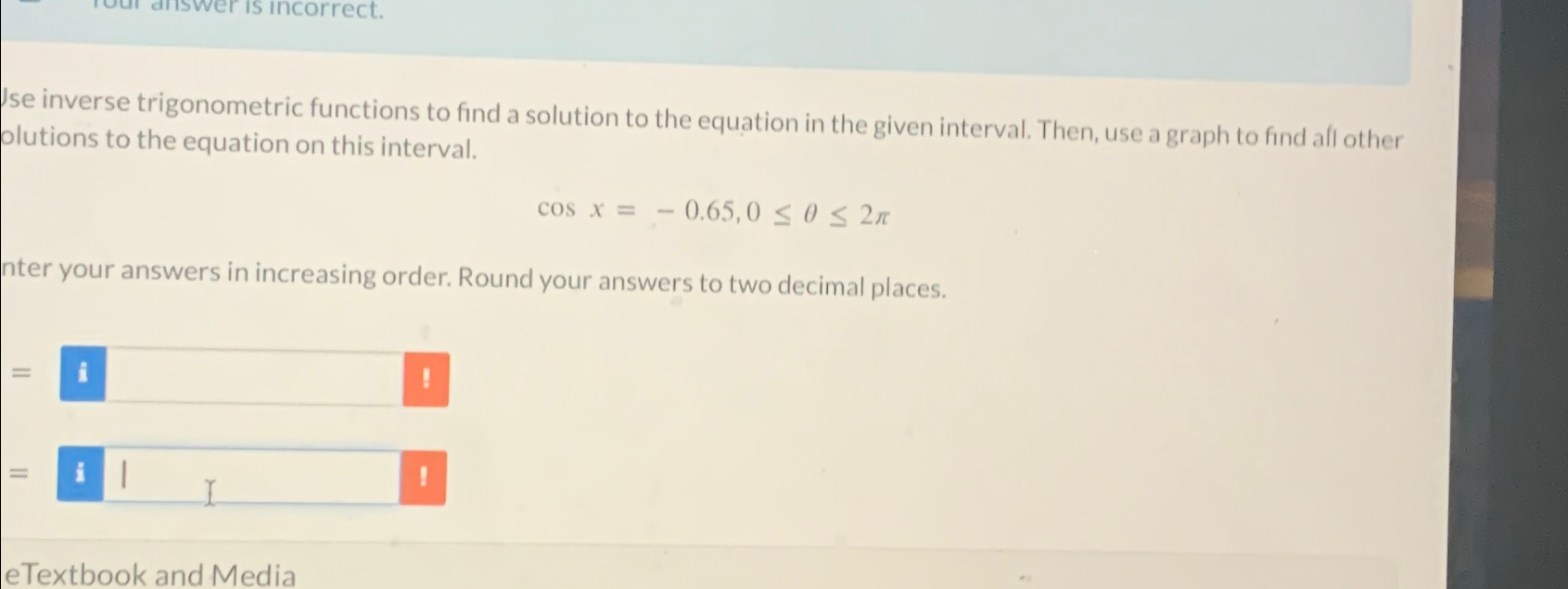 Solved Ise inverse trigonometric functions to find a | Chegg.com